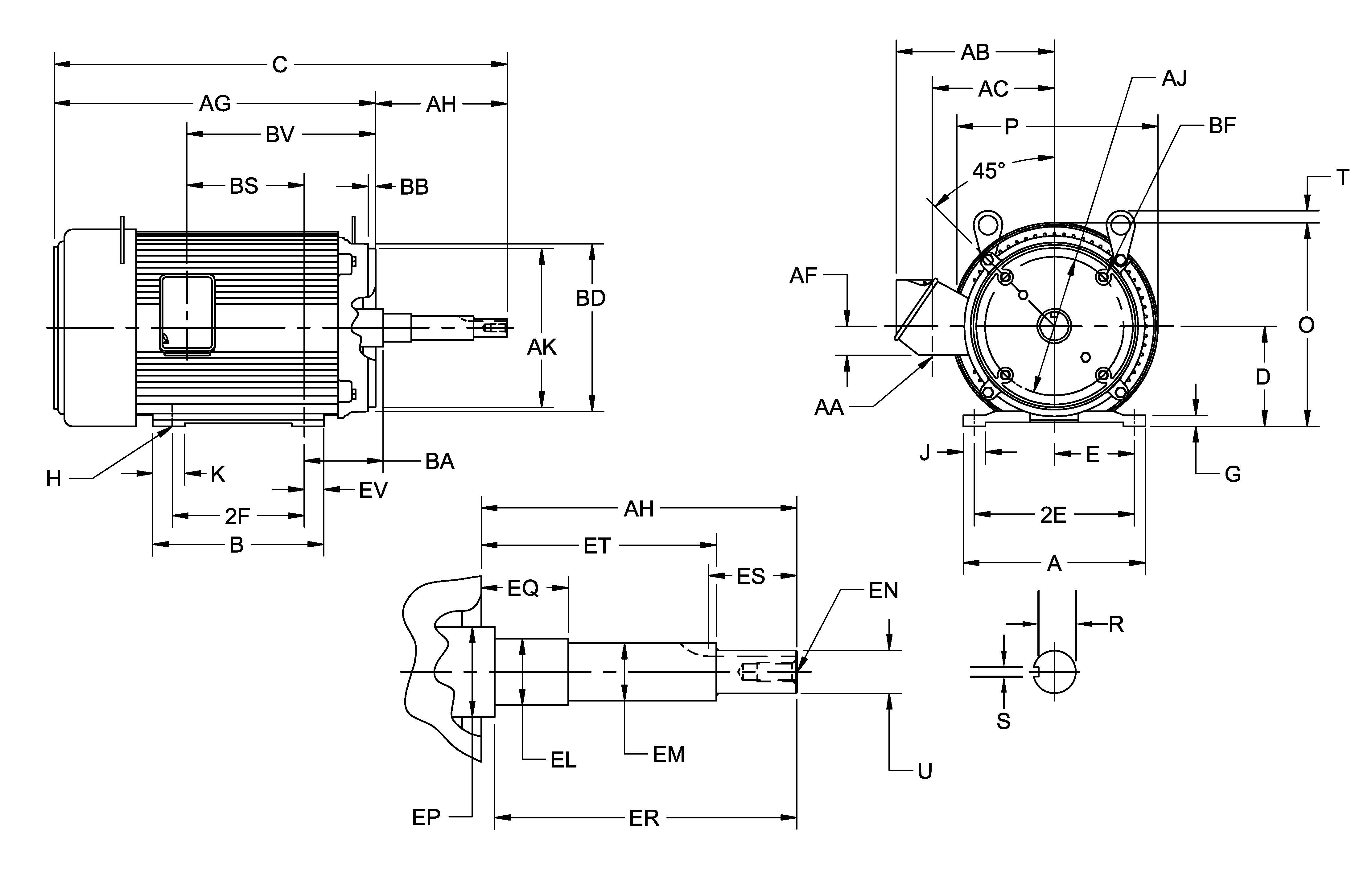 NEMA Motor Frame Size Dimensions | HI Data Tool